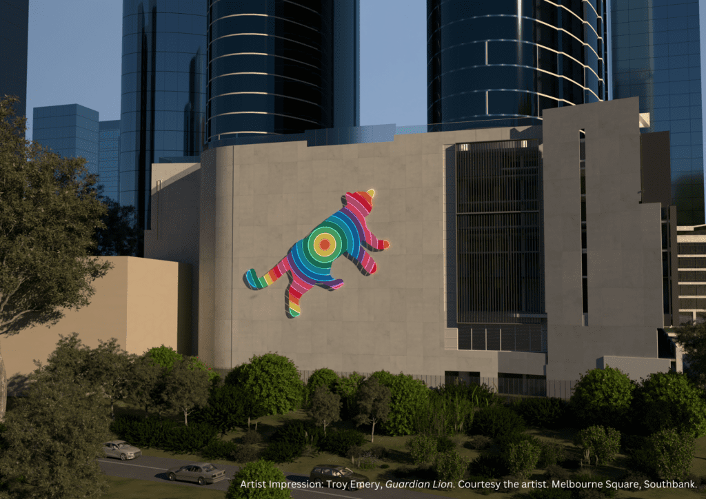 Brightening Southbank with a new public art installation by Troy Emery at Melbourne Square ...